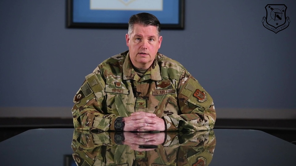 DVIDS - Video - April 24: Col. Haynes gives message to wing.