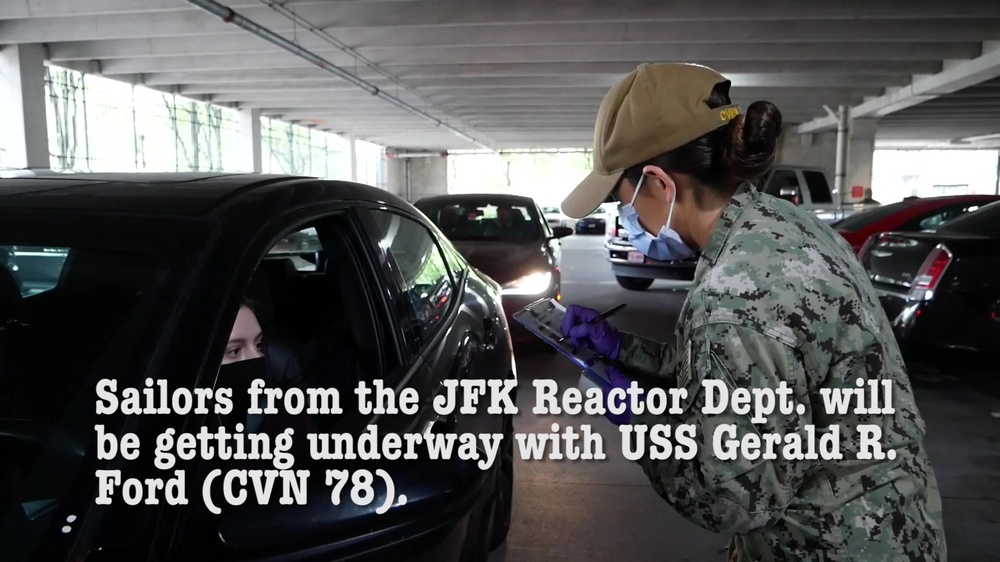 DVIDS - Video - PCU JFK (CVN 79) Hosts Drive Thru Medical Screenings