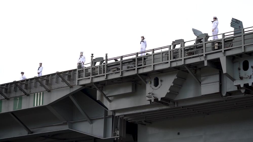 DVIDS - Video - USS Theodore Roosevelt Departs Naval Base Guam