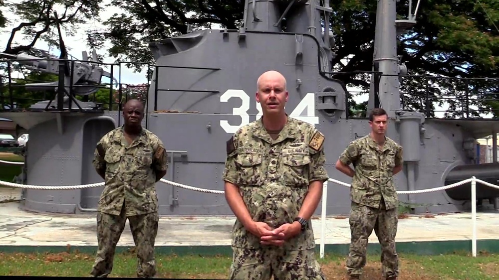 DVIDS - Video - Leadership from USS Charlotte Give Namesake Shout-out