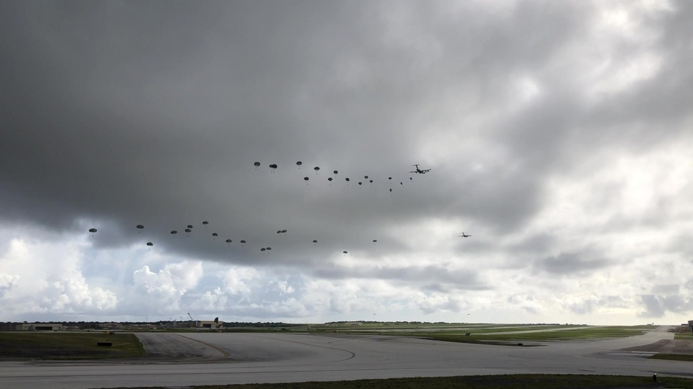 DVIDS - Video - Paratroopers conduct Joint Forcible Entry Operation on Guam