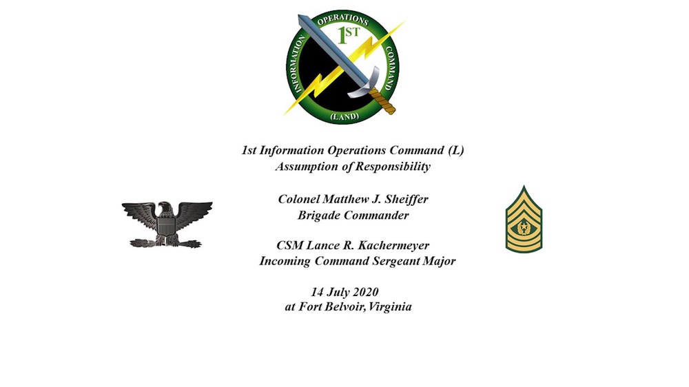 DVIDS - Video - 1st Information Operations Command welcomes new Brigade ...