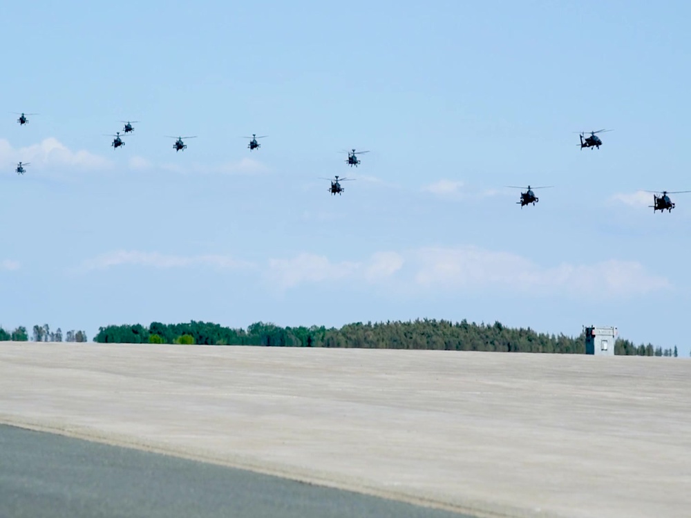 DVIDS - Video - 18 Apaches Fly Over Germany (without graphics)