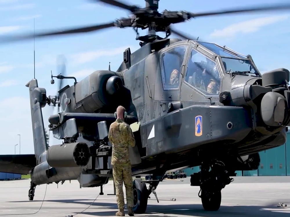 DVIDS - Video - 18 Apaches Fly Over Germany (with lower thirds)