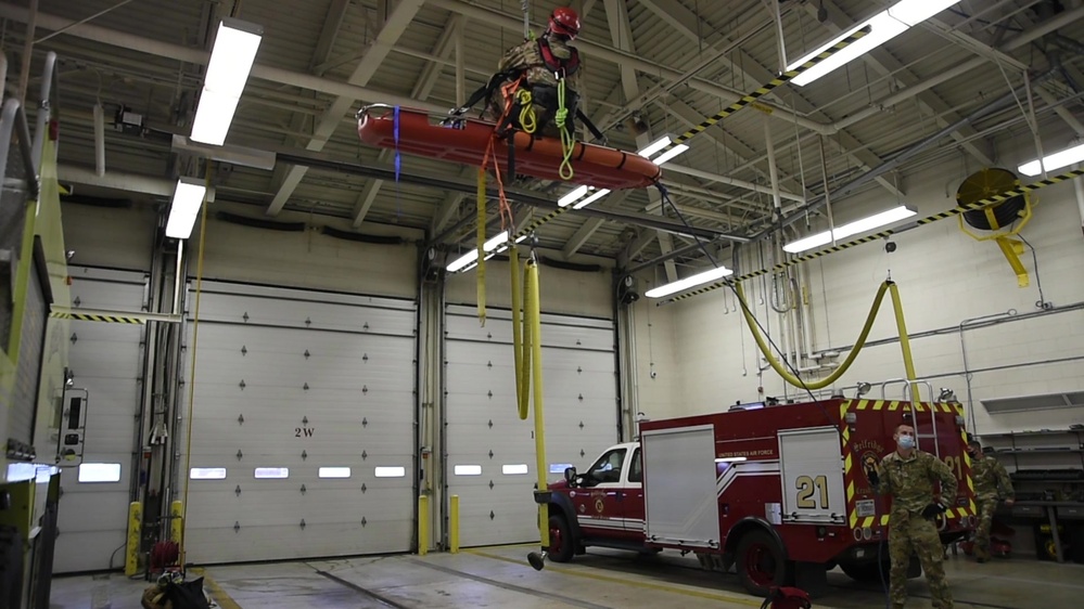 DVIDS - Video - 127th Fire Dept practices high-angle rescue