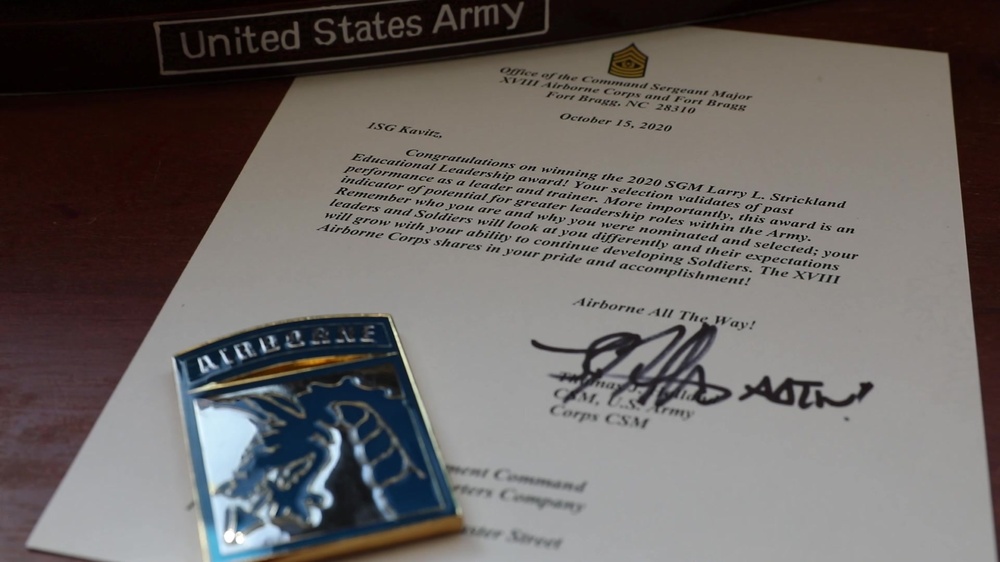 DVIDS - Video - 3rd ESC HHC 1SG wins the coveted SGM Strickland award