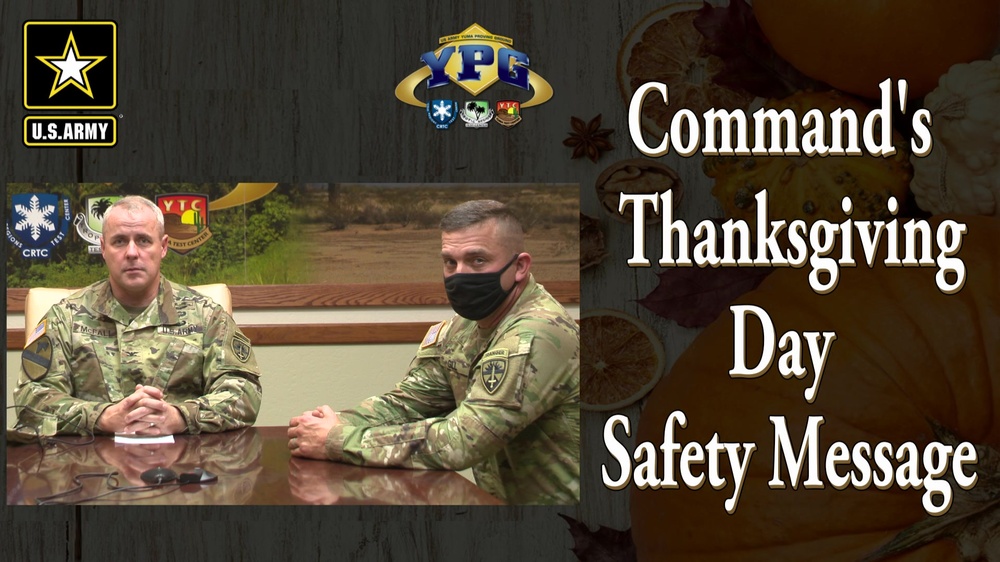 DVIDS - Video - Commander's Thanksgiving Safety Message