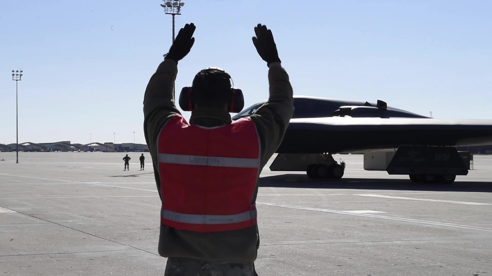 DVIDS - Video - B-2 Spirit stealth bomber crew boards aircraft at ...
