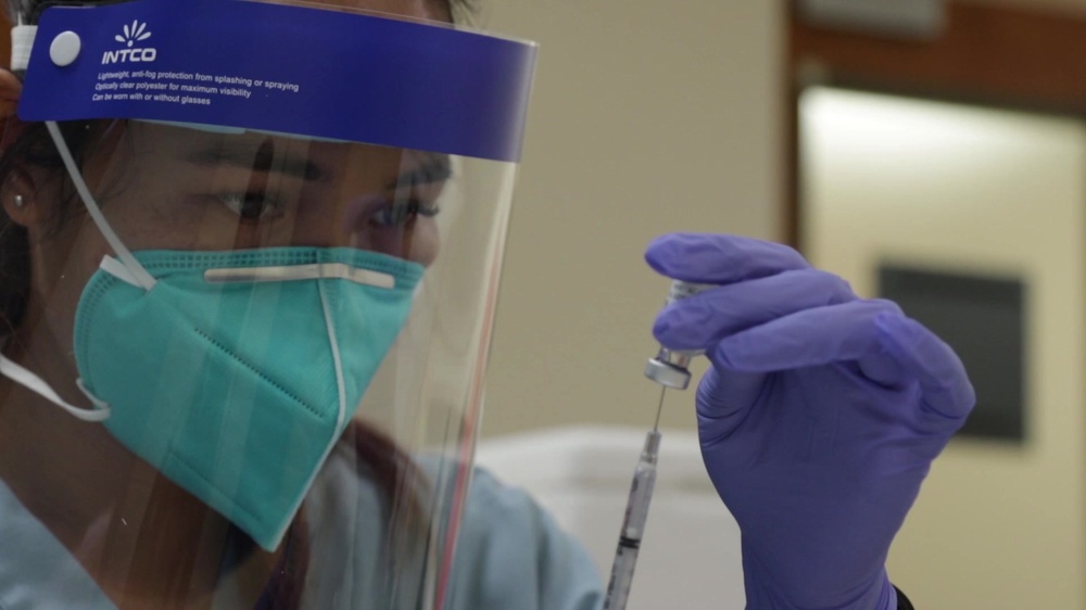 DVIDS - Video - Air Force Capt. Jeanette Hughes draws COVID-19 vaccine ...