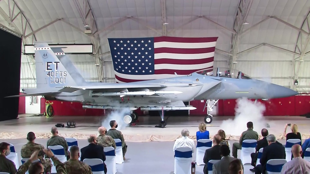DVIDS - Video - Naming and unveiling ceremony for the new F-15EX Eagle II