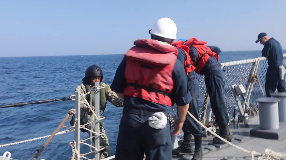 DVIDS - Video - HMS Trent, USS Ross, Crew Swap, Exercise Sea Breeze 2021
