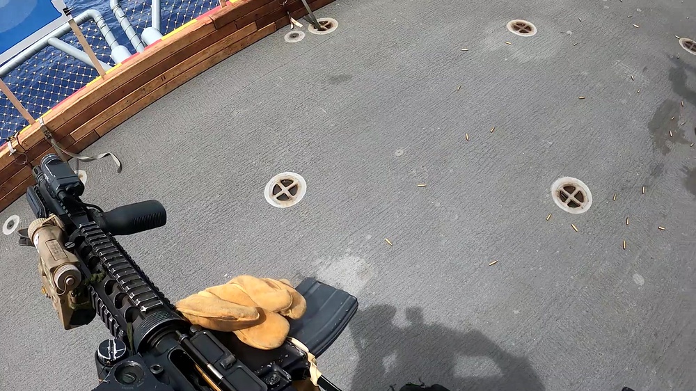 DVIDS - Video - B-Roll - FRP Marines Fast Rope into Live Fire Deck Shoot