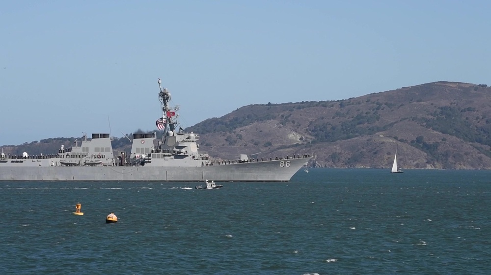 DVIDS - Video - U.S. Navy and Coast Guard ships transit under the ...