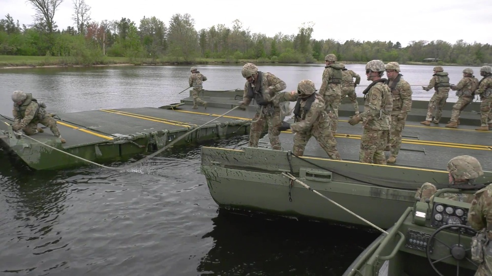 DVIDS - Video - 652nd Engineer Company builds improved ribbon bridge at ...