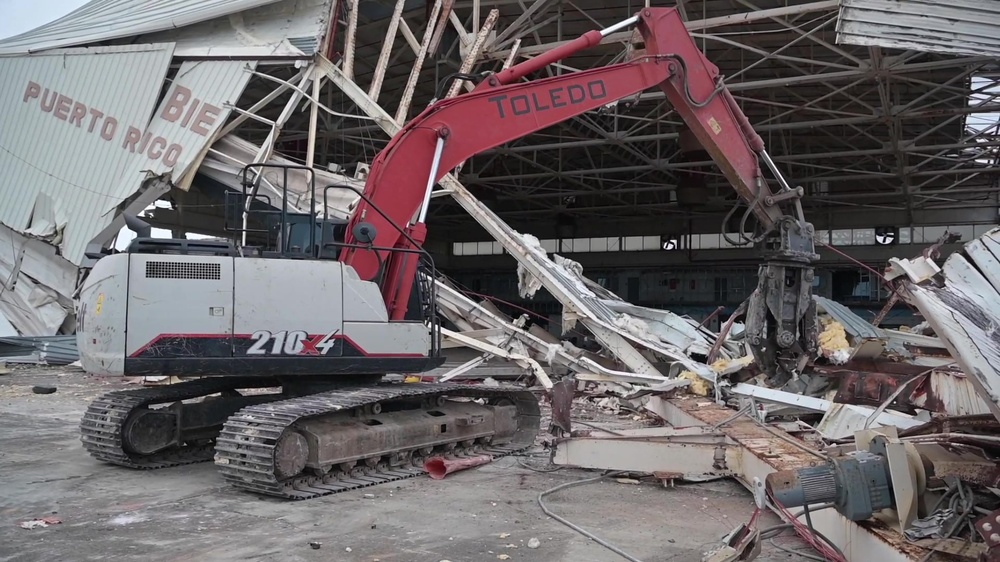 DVIDS - Video - Maintenance Hangar Building 1 Demolition timeline B-Roll