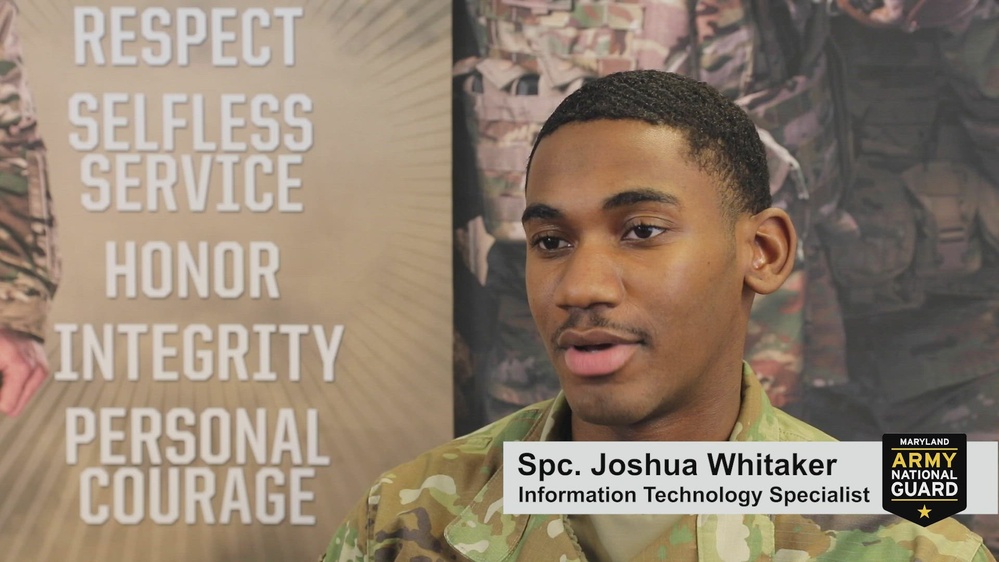 DVIDS - Video - Spc. Joshua Whitaker's Inspiration to Join the MDARNG