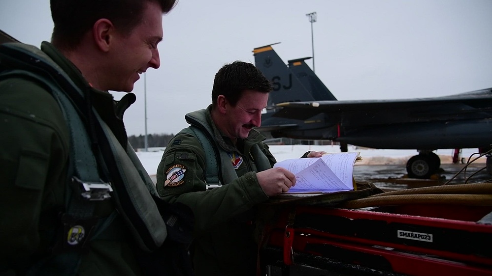 DVIDS - Video - US F-15 preflight checks during NATO eAP