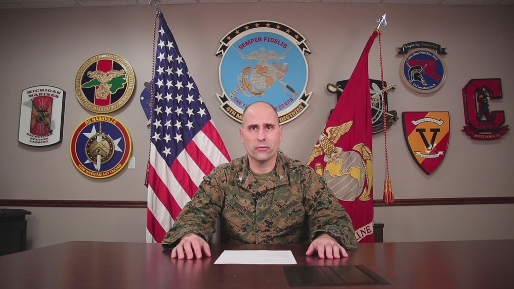 DVIDS - Video - 4th Marine Corps District Commanding Officer Message