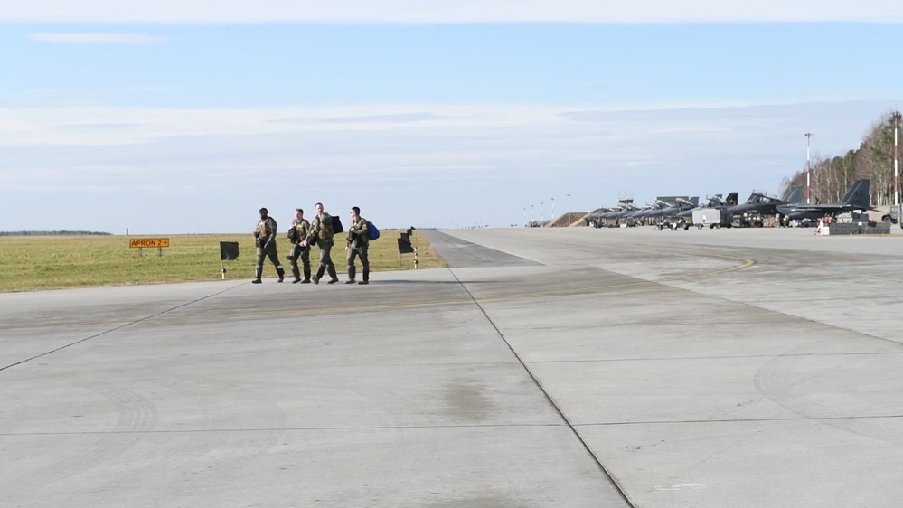 DVIDS - Video - 336th Fighter Squadron Begins Enhanced Air Policing in