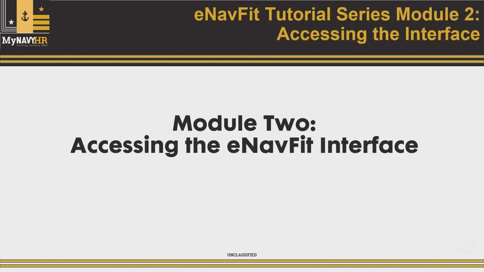 DVIDS - Video - eNavFit Tutorial Series Module Two: Accessing the Interface