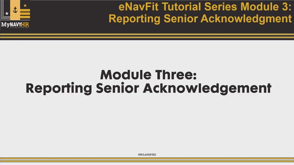 DVIDS - Video - eNavFit Tutorial Series Module Three: Reporting Senior ...