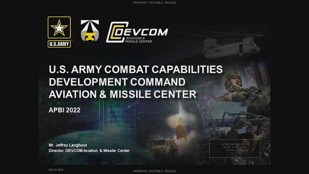 DVIDS - Video - APBI 2022 - Day 1 - CCDC-AV-MS Overview