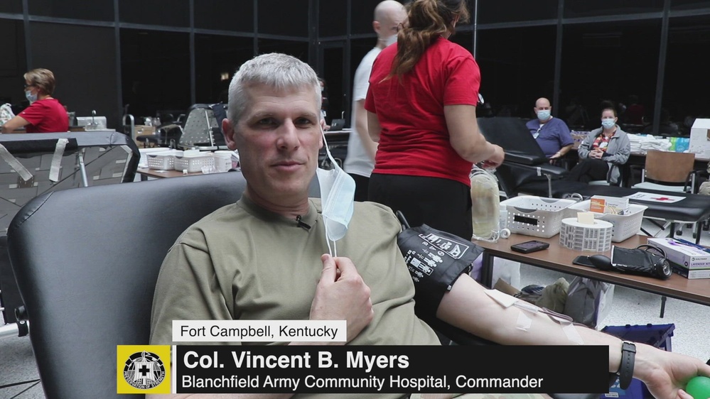 DVIDS - Video - MTF leader kicks off #BloodDonorChallenge