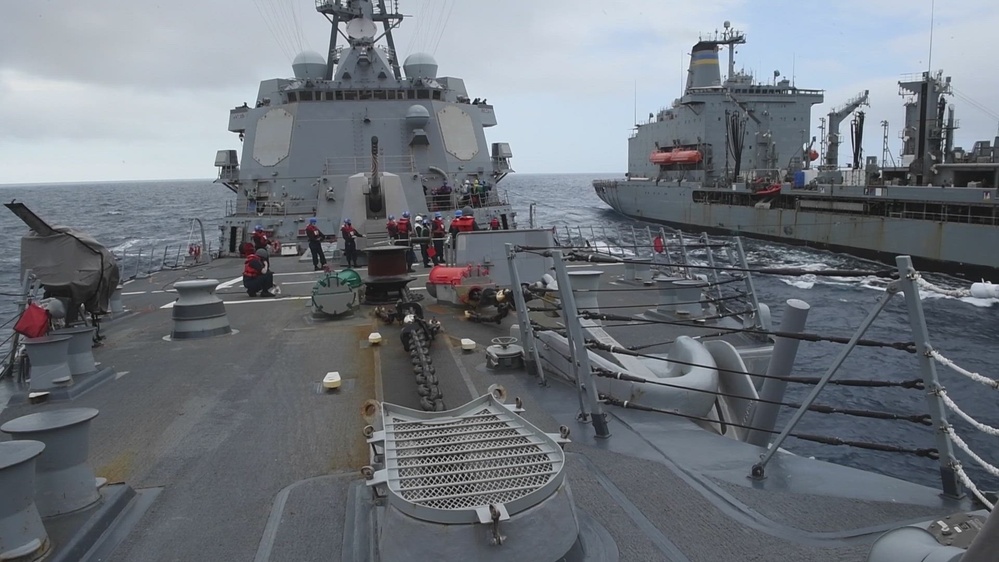 DVIDS - Video - USS Sampson Replenishment at Sea