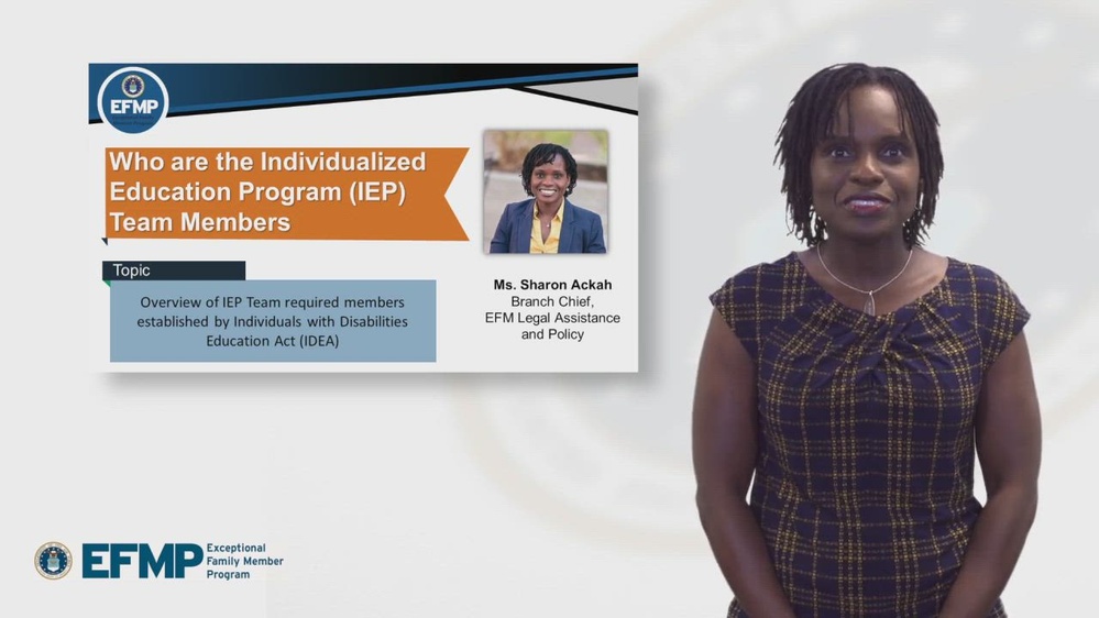 DVIDS - Video - EFM Legal - Who are the IEP Team Members