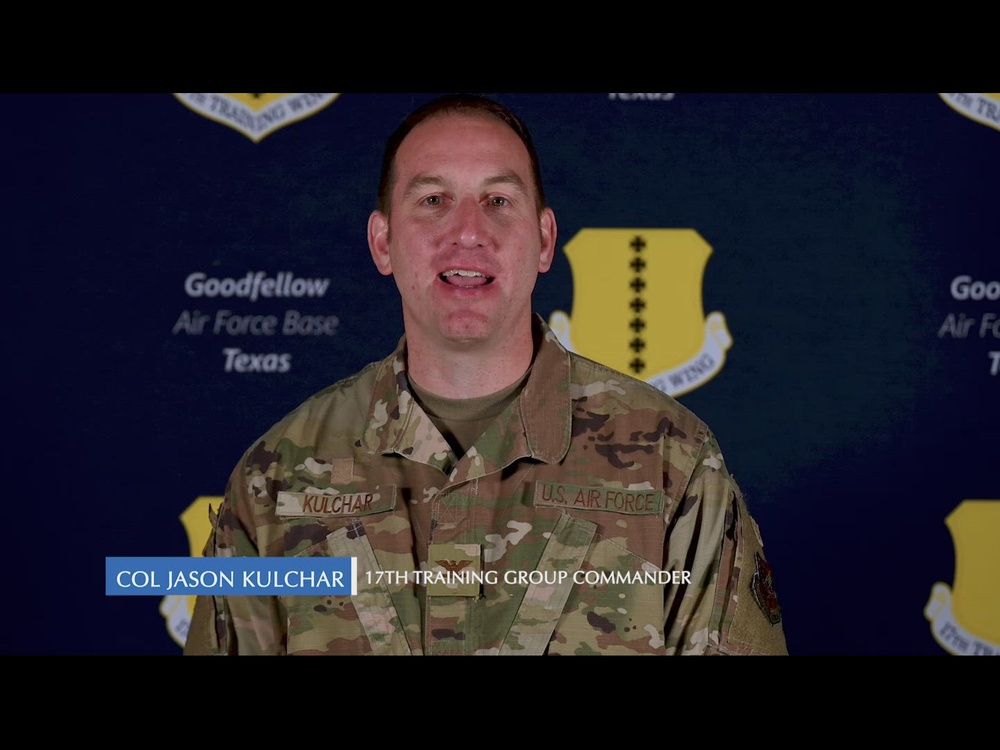 DVIDS - Video - Introducing Col. Jason Kulchar, 17th TRG Commander