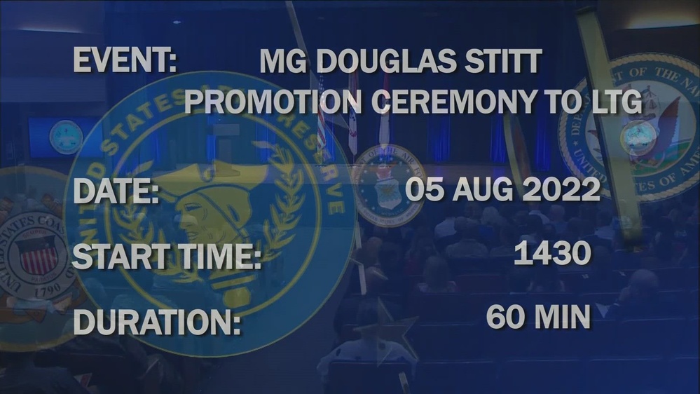DVIDS - Video - Promotion Ceremony for MG Douglas Stitt to LTG