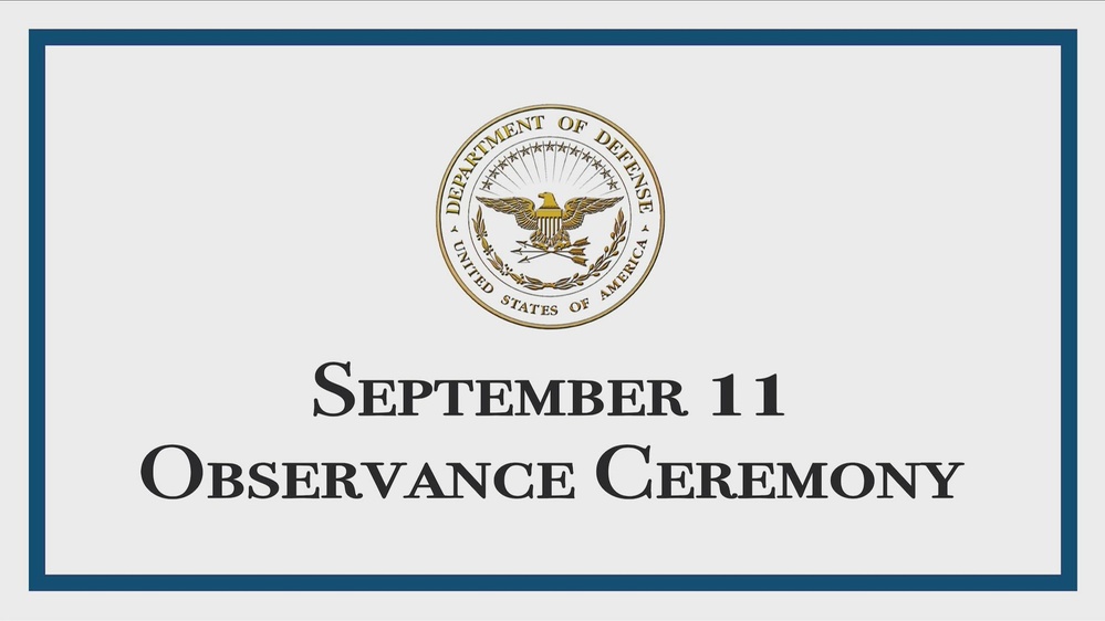 DVIDS - Video - Pentagon 9/11 Observance Ceremony