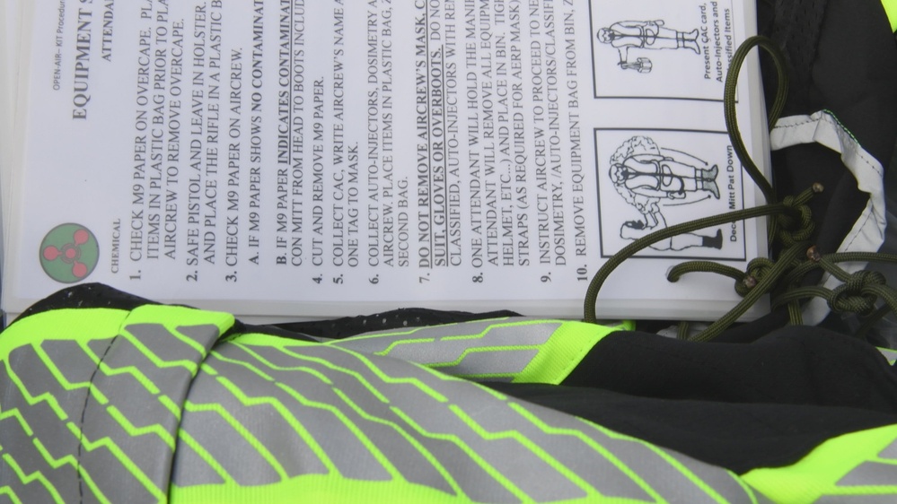 DVIDS - Video - Aircrew Flight Equipment Chemical Decontamination Exercise