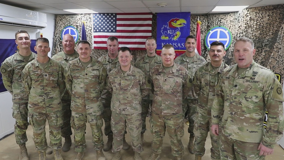 DVIDS - Video - 35th ID Soldiers Shout-Out the Kansas Jayhawks