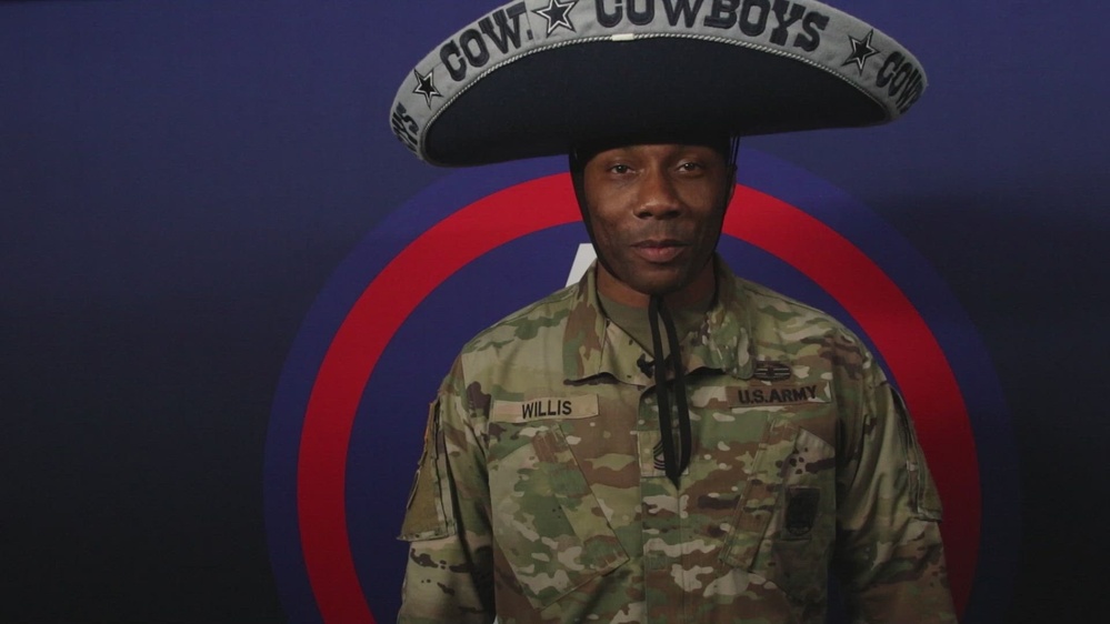 DVIDS - Video - Master Sgt. Harry Willis shouts out the Dallas Cowboys ...