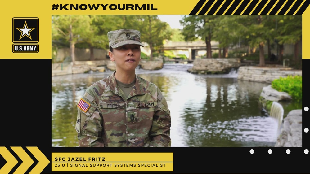 DVIDS - Video - Sgt. First Class Jazel Fritz Know Your Mil Interview