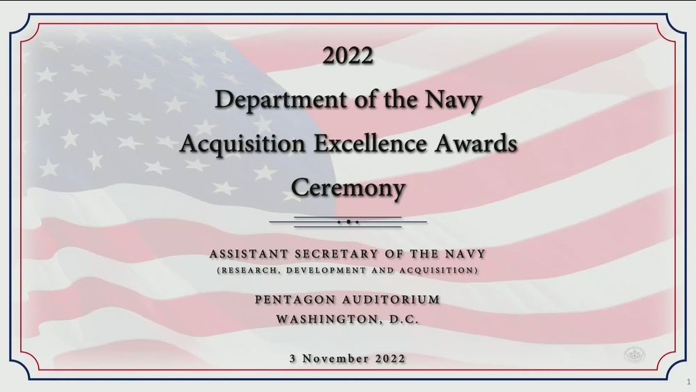 DVIDS - Video - DON Acquisition Excellence Awards - 2022