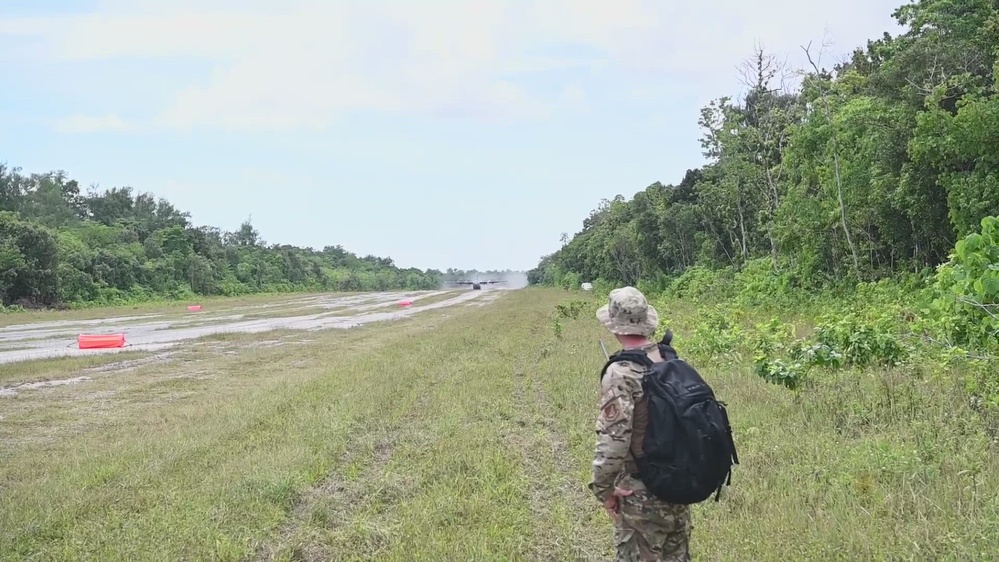 DVIDS - Video - C-130J Hercules takes off from Angaur Island