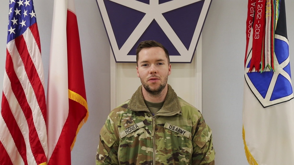 DVIDS - Video - U.S. Army V Corps Sgt. Jacob Honea gives holiday shoutout