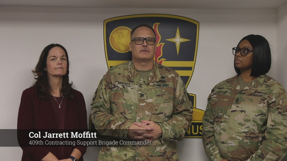 DVIDS - Video - 409th Contracting Support Brigade Command Team Gives ...