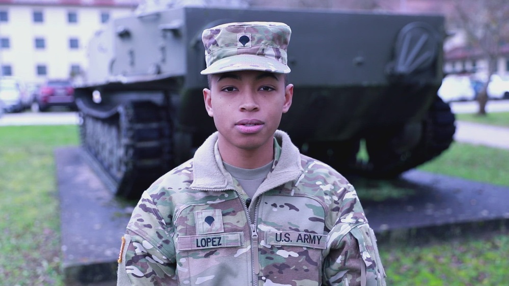 DVIDS - Video - Spc. Damien Lopez sends a holiday shoutout to his family