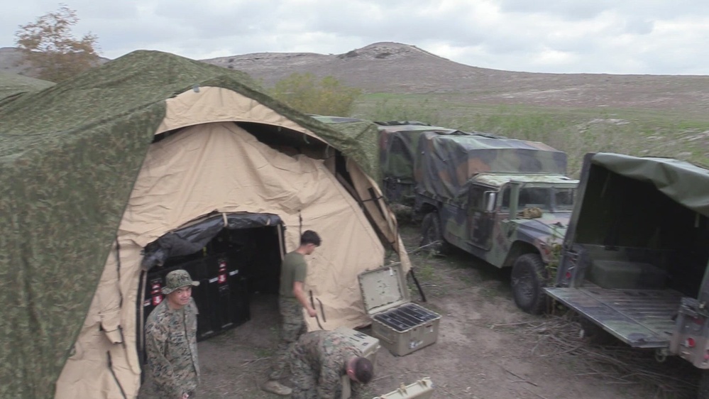 DVIDS - Video - B-Roll: Division Marines setup, man forward command ...
