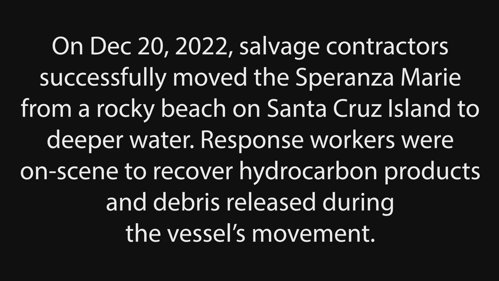 DVIDS - Video - Fishing Vessel Speranza Marie Grounding