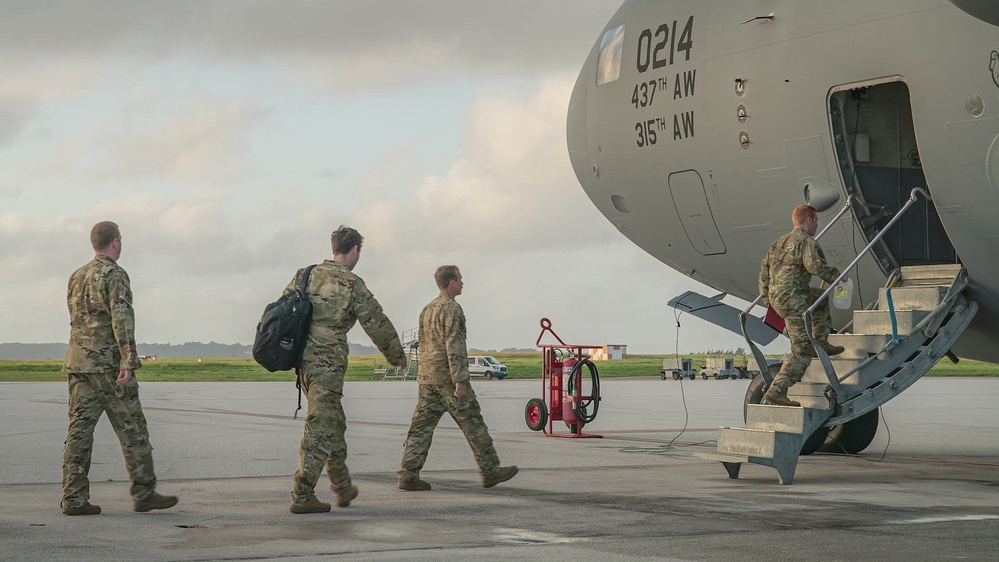 DVIDS - Video - 437th Airlift Wing Integrates with Bomber Task Force