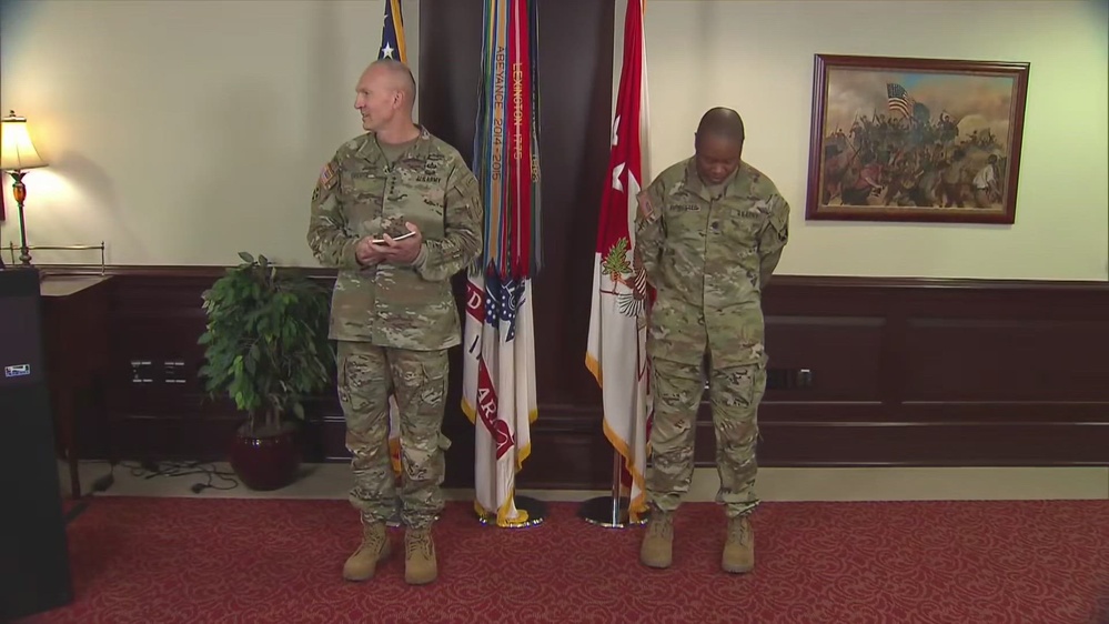 DVIDS - Video - Promotion Ceremony in honor of LTC Kenrick Forrester