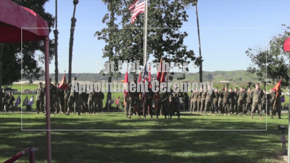 DVIDS - Video - Sergeant Major Cabrera Appointment Ceremony
