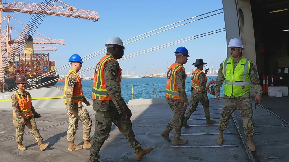 DVIDS - Video - 595th Trans BDE conducts Port Operations with M1 Abrams ...