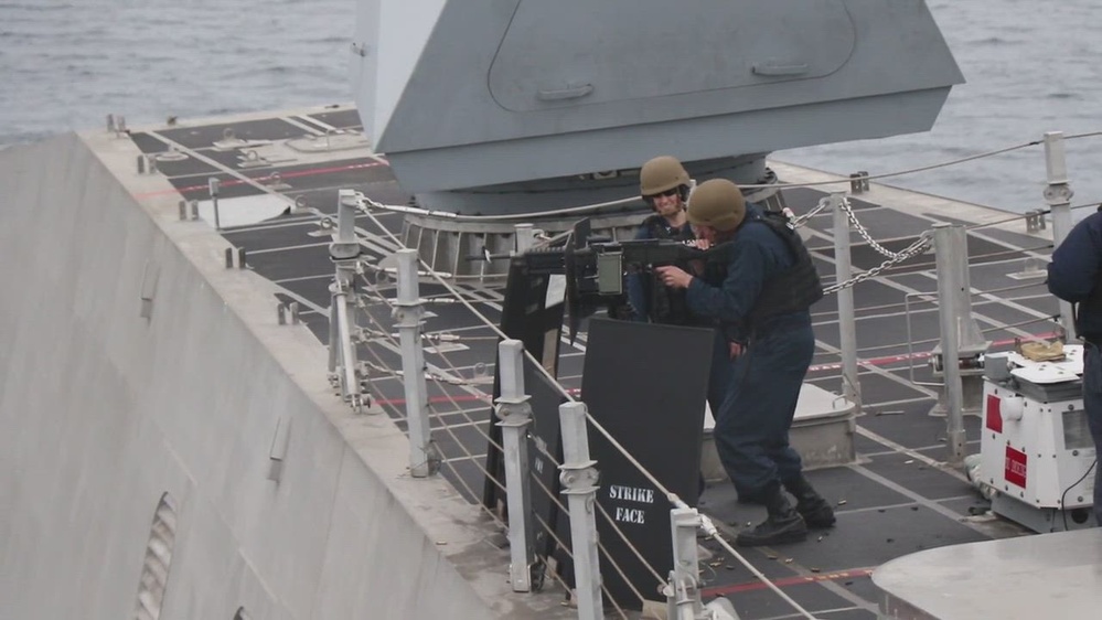 DVIDS - Video - USS Manchester (LCS 14) Conducts a Crew Served Weapons ...