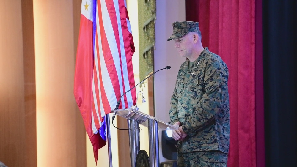 DVIDS - Video - Balikatan 23 Opening remarks from Maj. Gen. Eric Austin