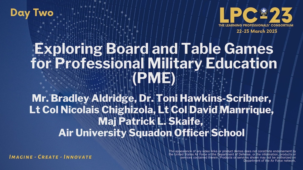 DVIDS - Video - LPC-23 Exploring Board and Table Games for Professional ...